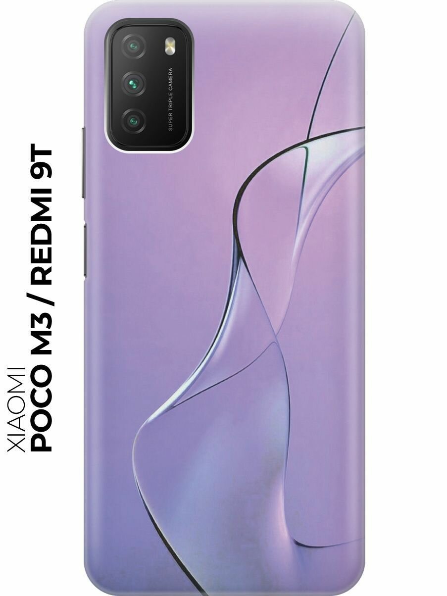 Силиконовый чехол Сиреневый изгиб на Xiaomi Redmi 9T / Poco M3 / Сяоми Поко М3 / Сяоми Редми 9Т