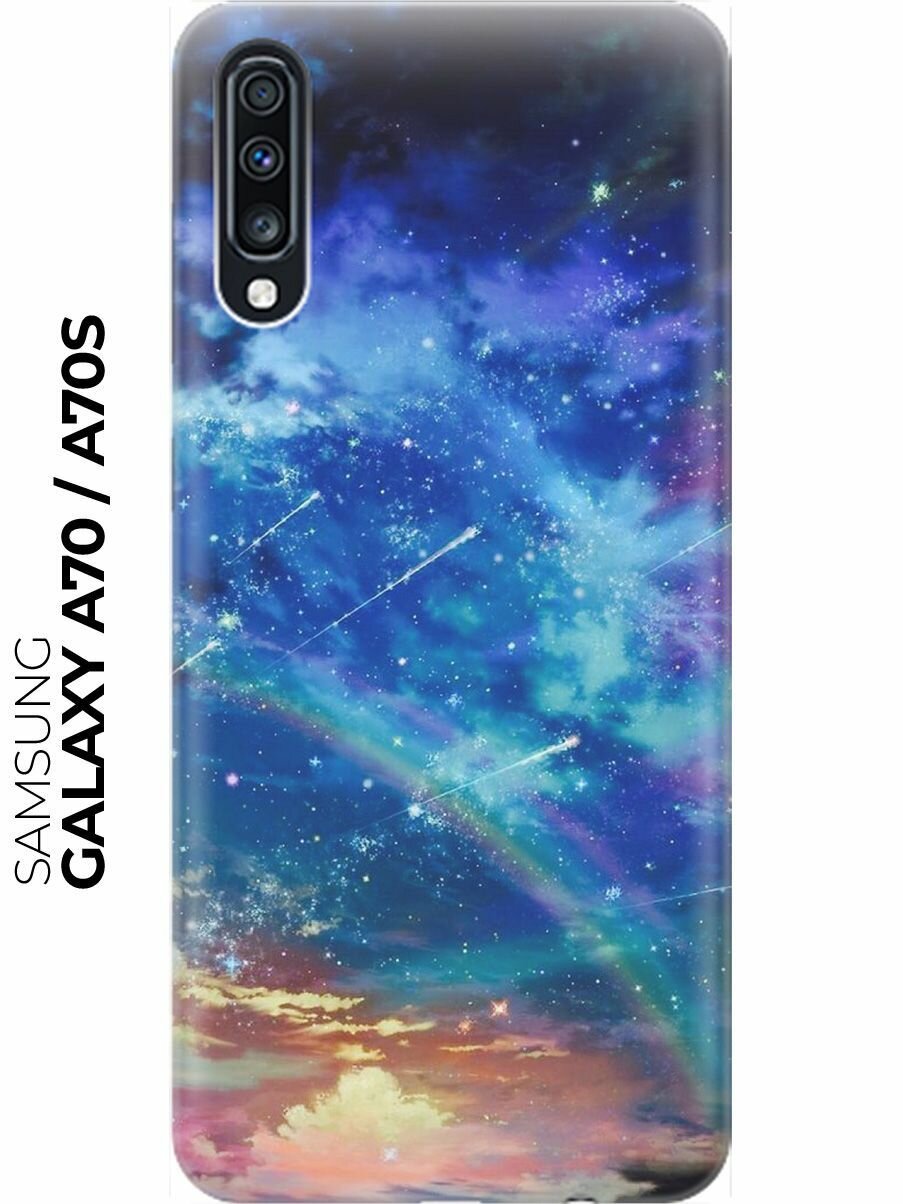 Накладка Transparent для Samsung Galaxy A70 / A70s с принтом "Звездопад"