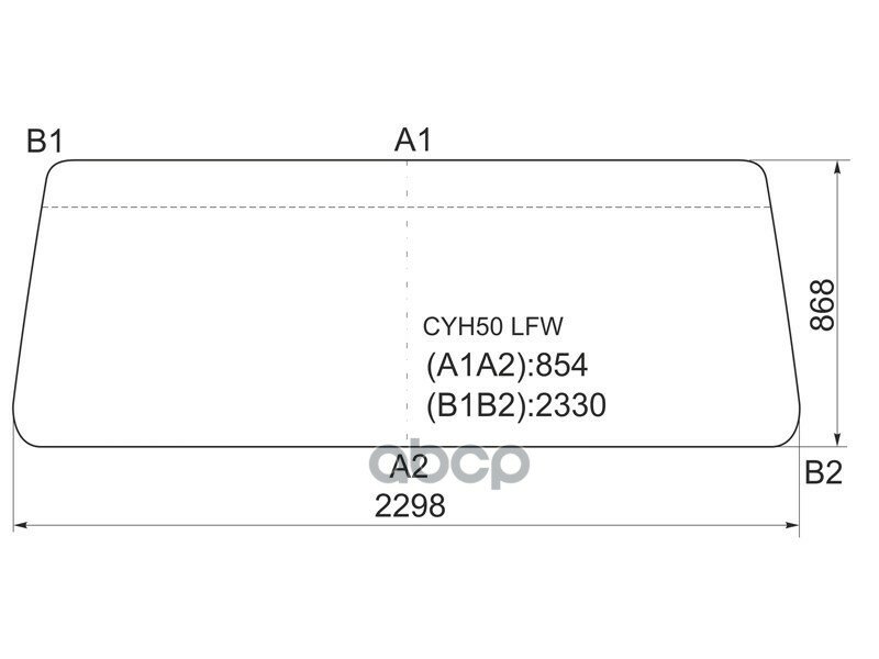 Стекло лобовое Foton Auman 06- / Isuzu Giga 94-23 XYG арт. CYH50 LFW