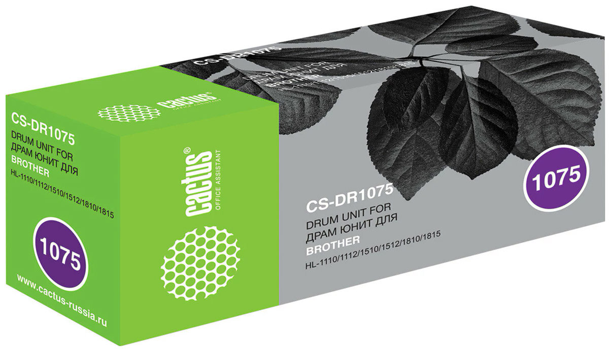 Фотобарабан Cactus для Brother HL-1110/1112/1510/1512/1810/1815, ресурс 10000 страниц (CS-DR1075)