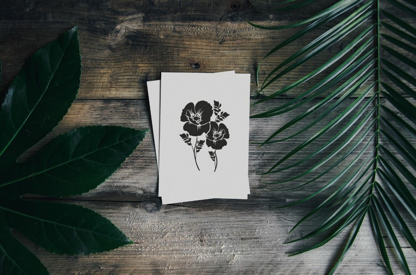 Трафарет Цветок 28 / шаблон пластиковый многоразовый