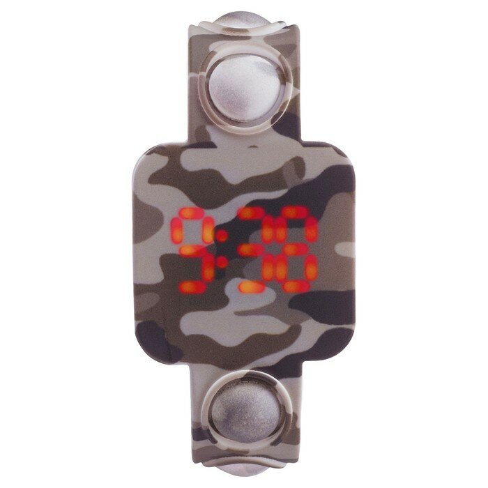 Часы наручные электронные «Камуфляж», детские, ремешок pop-it, силикон, l-25.4 см