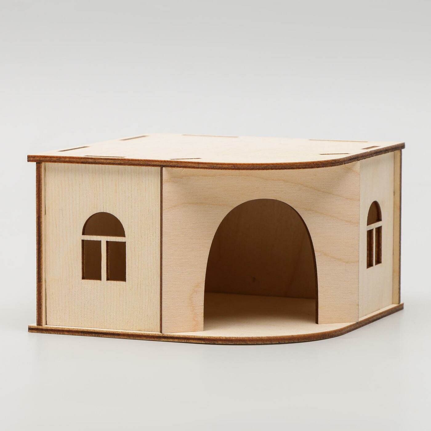 Домик деревянный для грызунов, 13 х 13 х 8 см