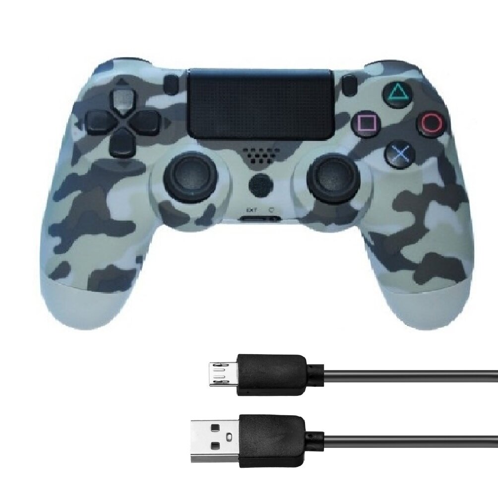 Джойстик/Беспроводной Геймпад для PS4/DualShock 4, синий, голубой, черный, защитной раскраски
