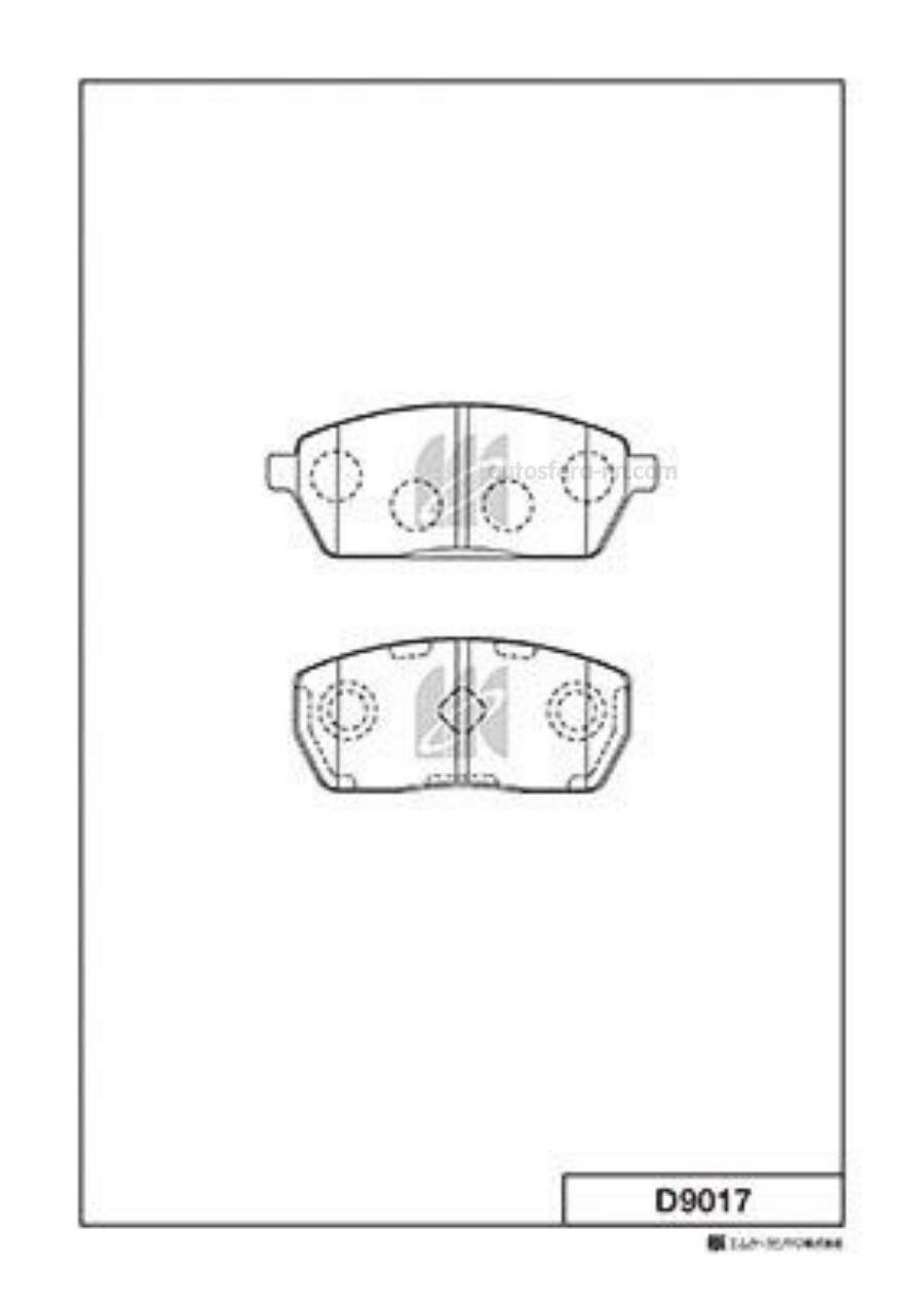KASHIYAMA D9017 Колодки тормозные дисковые D9017