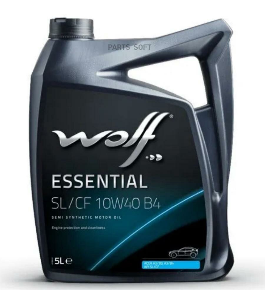 WOLF OIL 1047542 Масло моторное WOLF ESSENTIAL SL/CF 10W40 B4 5L