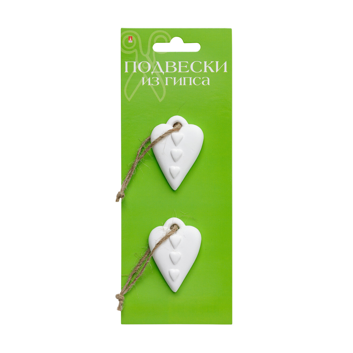 Фигурные подвески из гипса "СЕРДЕЧКИ-1" , Арт. 2-553/01