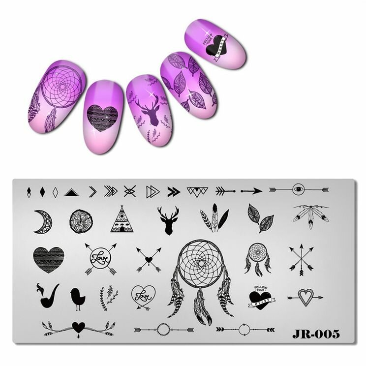 Пластина для стемпинга JR005