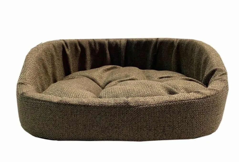 HOMEPET Диванчик для домашних животных Жаккард Krona №4, espresso, 64 см х 50 см х 18 см