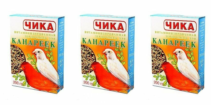 Чика Корм для канареек, 200 гр, 3 шт/
