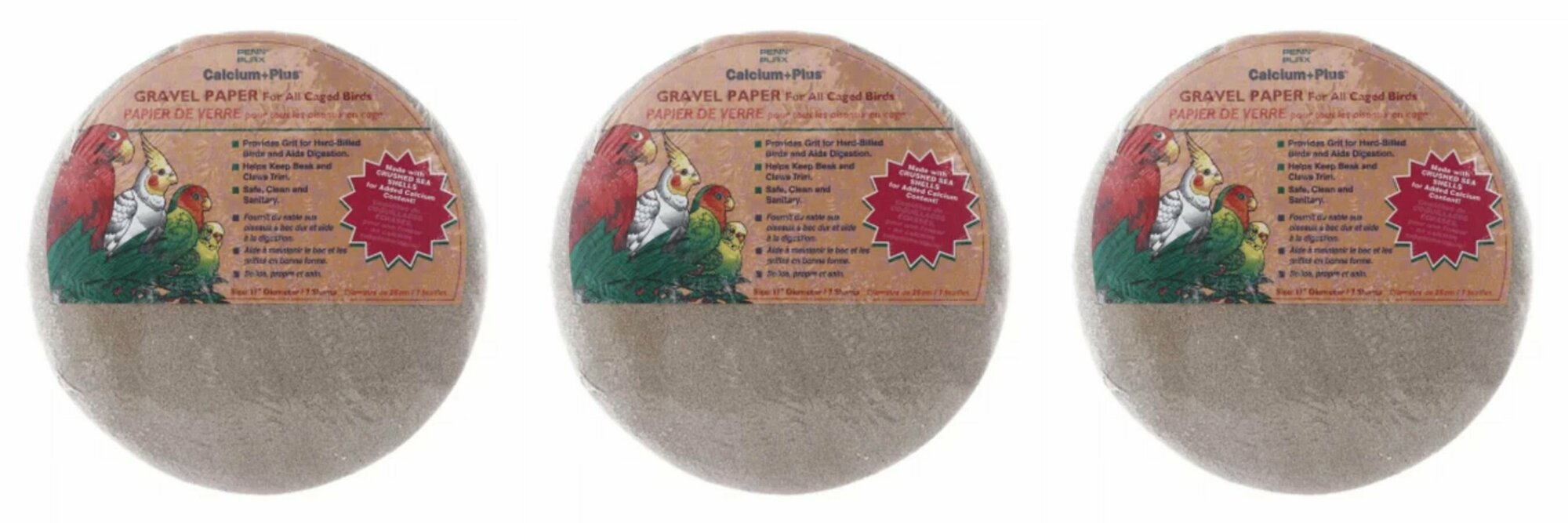 Penn-Plax набор песочное дно для клеток круглое, 36 см, 7 шт, 3 упаковки