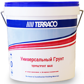 Грунтовка Проникающая Terraco Terragrunt Maxi 5кг Универсальная для Внутренних и Наружных Работ / Террако Террагрунт Макси.