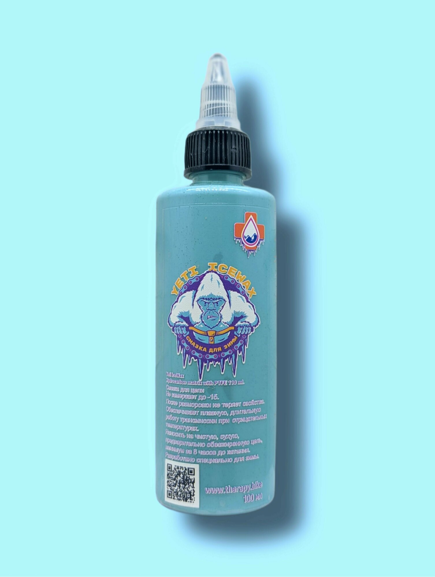 Парафиновая зимняя смазка для цепи велосипеда Yeti Ice wax 100 мл НЕ замерзает