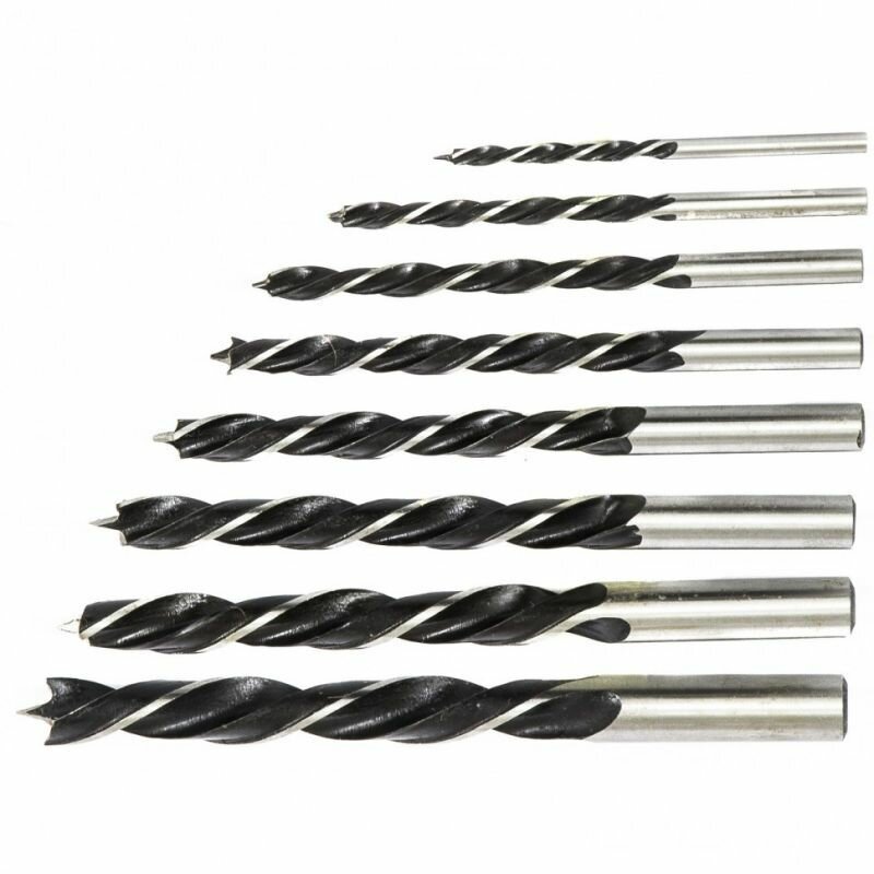 Набор из 5 свёрл по дереву - 4,5,6,8,10мм Forward 35456810