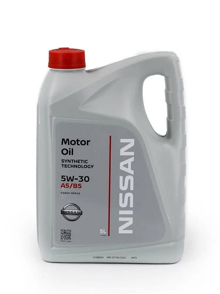 Моторное масло Nissan Motor Oil 5w30 A5/В5 5 л, артикул KE900-99943