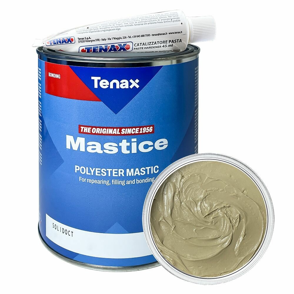Клей полиэфирный TENAX SOLIDO (темно-бежевый, густой) 1л