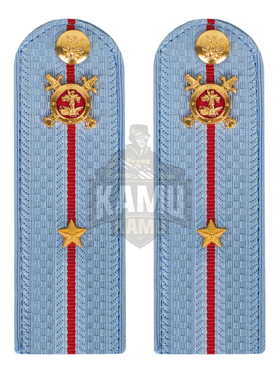Погоны МВД на рубашку голубые пластик Звание Младший лейтенант