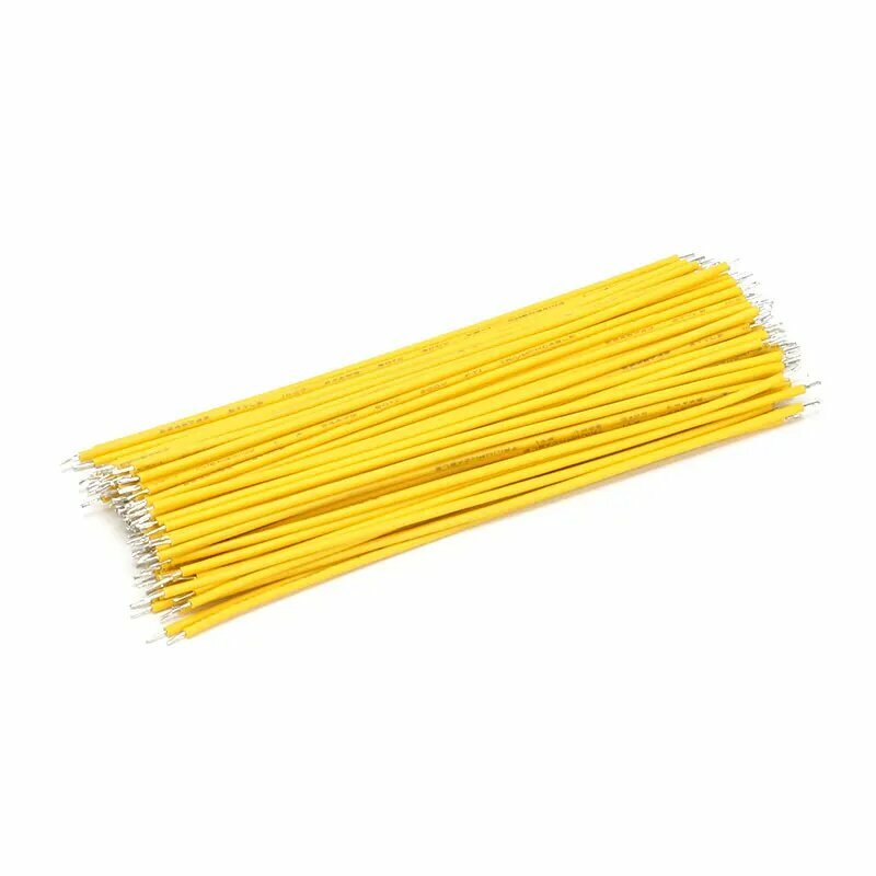 Желтый провод для пайки 100 мм, 24 AWG, 100 шт.