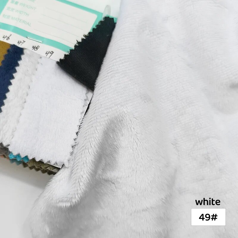 Плюшевая ткань белая 49 White Color, 5 мм