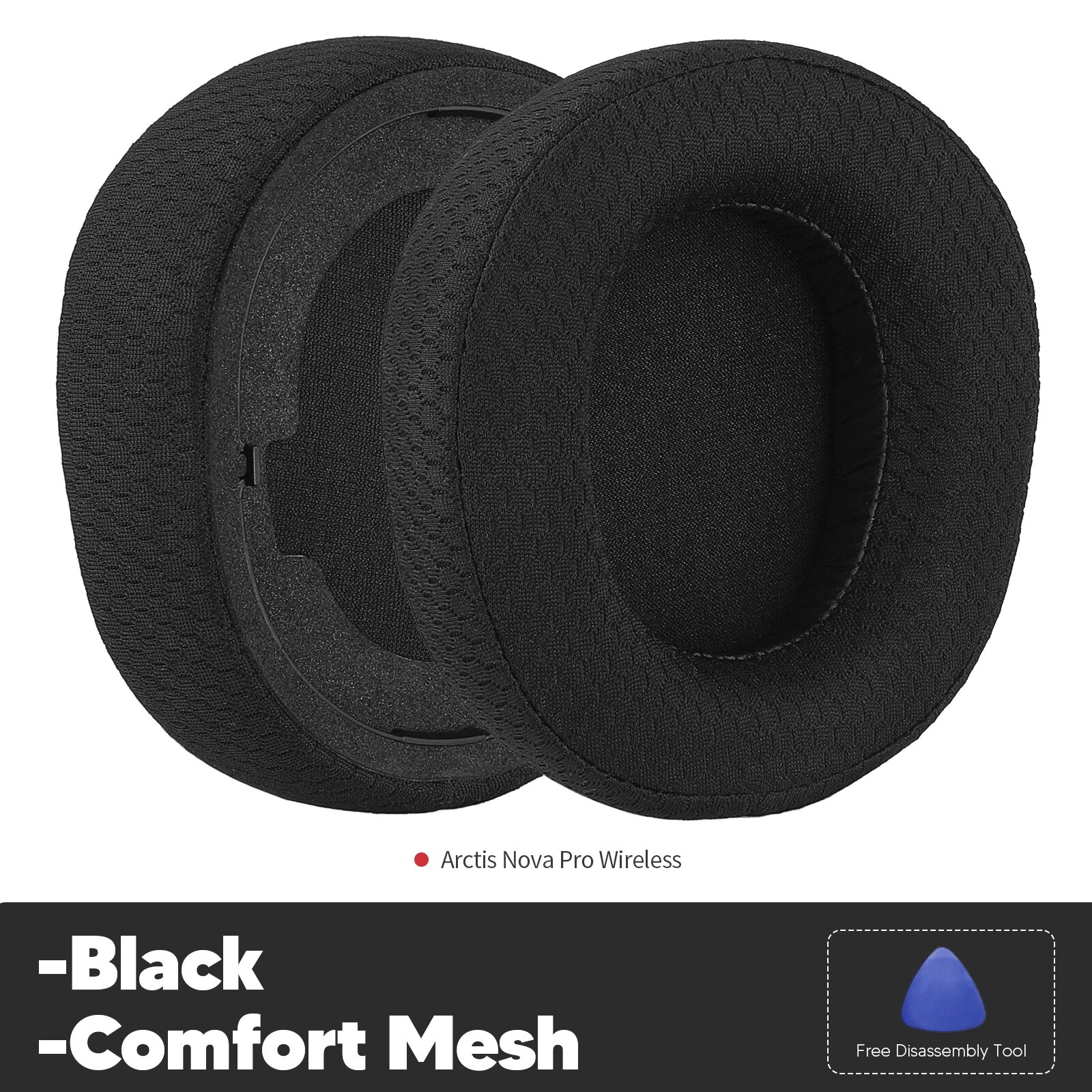 Амбушюры для SteelSeries Arctis Nova Pro Wireless из протеиновой кожи Comfort Mesh