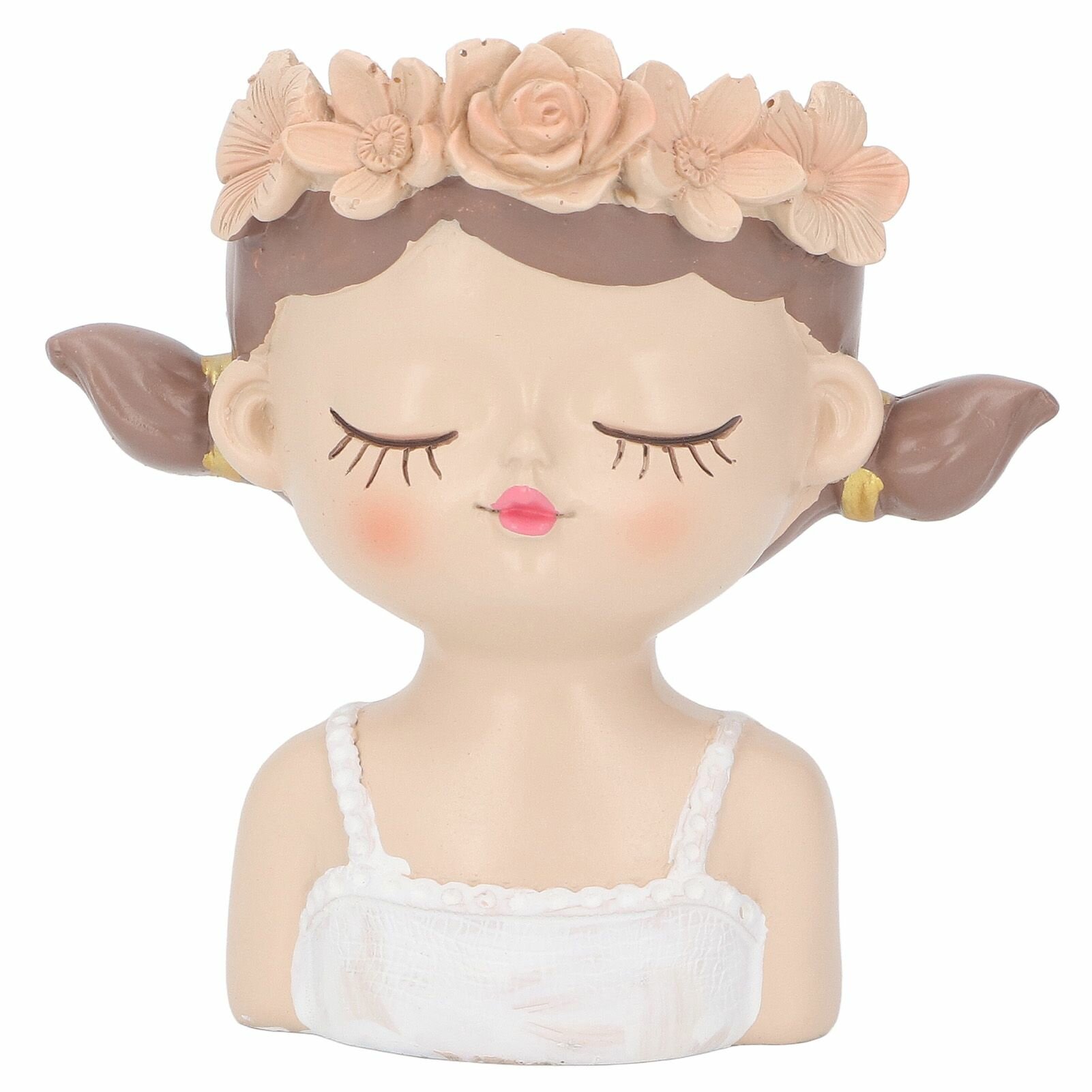 Цветочный горшок для девочек милой формы, полимерный горшок для лица с дренажным отверстием для суккулентов, кактусов, украшение для дома и улицы