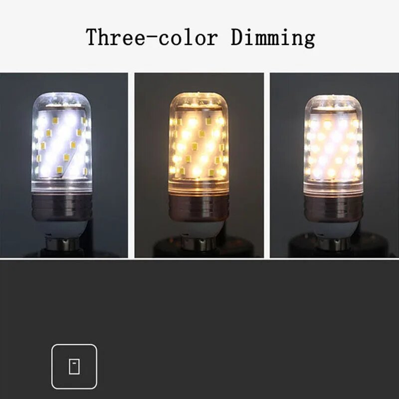 Светодиодная лампа кукуруза THEBSE 12Вт/16Вт 3 цвета E14/E27 220В Three-color Dimming, E14 12W