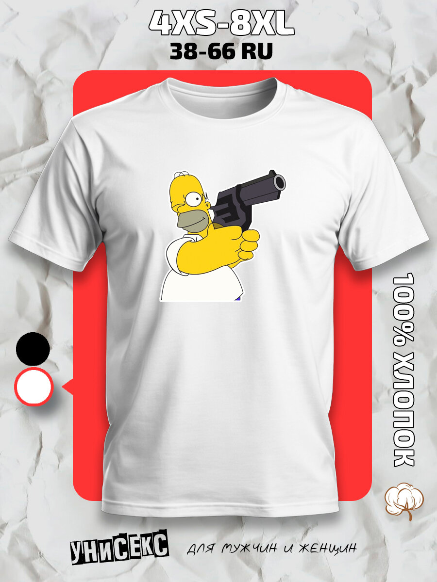 Футболка с принтом Симпсоны Гомер