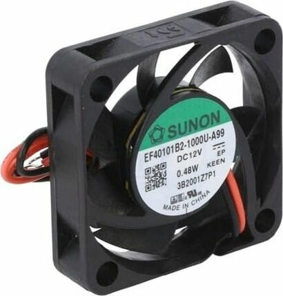 Вентилятор осевой SUNON EF40101B2-1000U-A99 Вентилятор осевой 12В DC 40х40x10мм подшипник качения 9,3куб. м/ч 17,7дБА 1шт