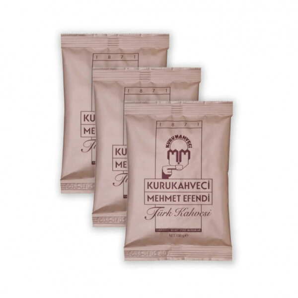 Турецкий кофе Mehmet Efendi молотый, набор 3 шт. по 100 гр.