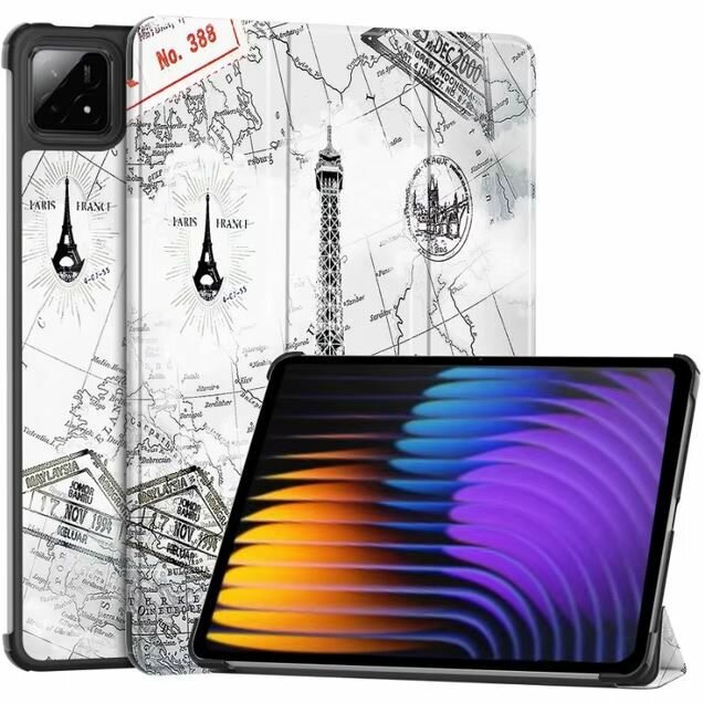 Чехол на Xiaomi Pad 8, 8 Pro / Pad 7, 7 Pro / Ксиаоми Пад 8, 8 Про / 7, 7 Про 11.2 дюйма, умный с магнитом, Париж