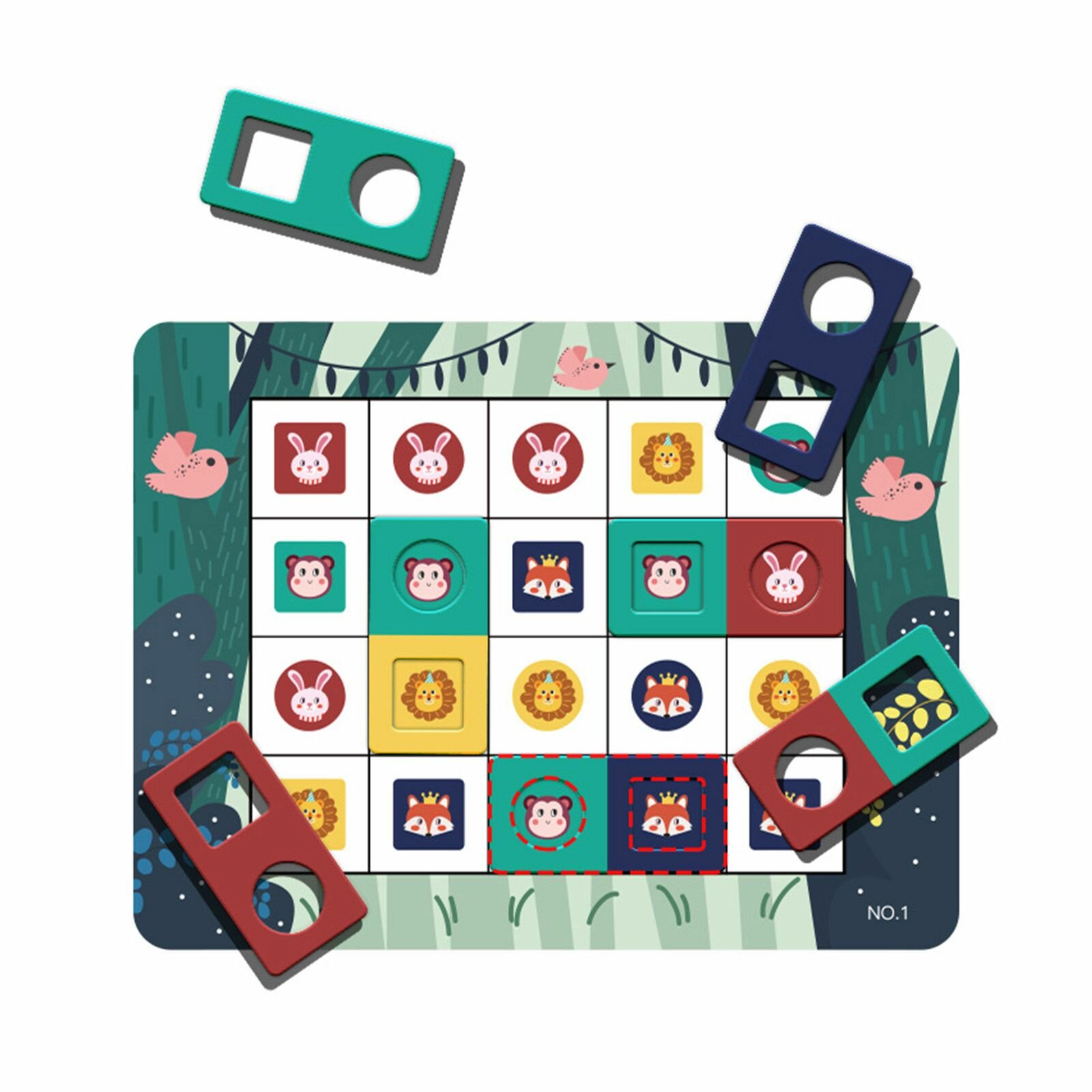 Детская деревянная игрушка для малышей, форма кожи животного, головоломка с одинаковым цветом, развивающая настольная игра развития интеллекта