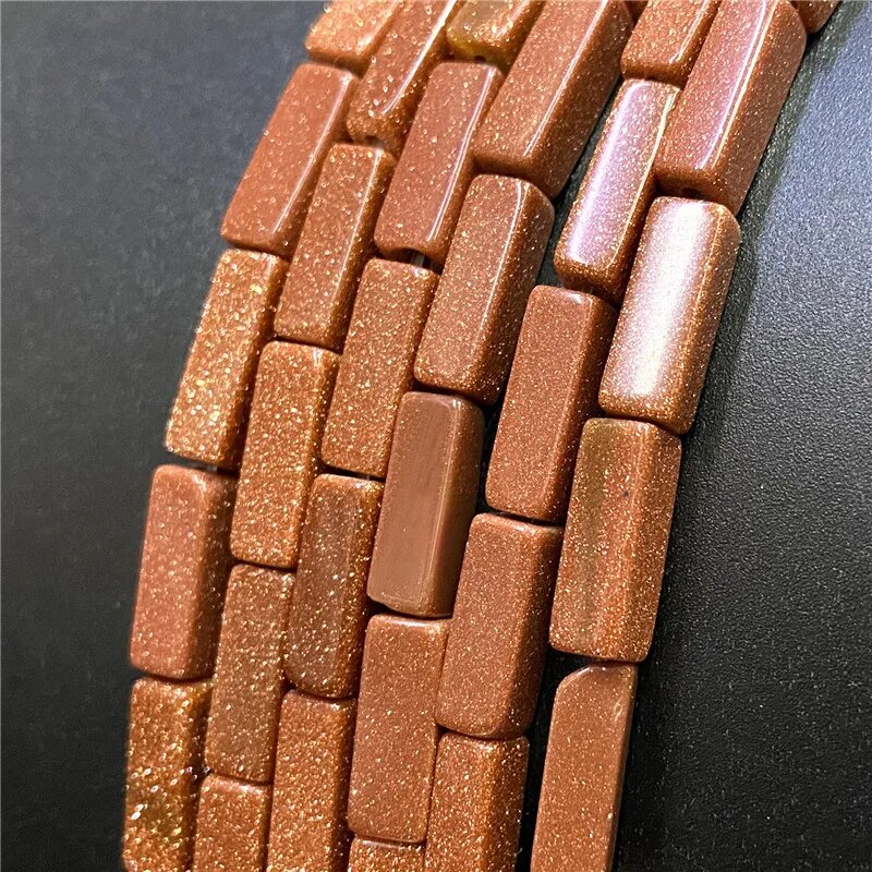 Бусины из авантюрина Rainagem 4x13 мм Коричневый, about 30 pieces, 17 Sandstone