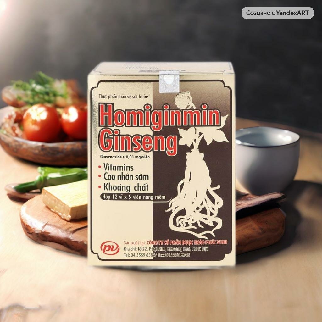 Комплекс с женьшенем для активизации обмена веществ HOMIGINMIN GINSENG 60капсул