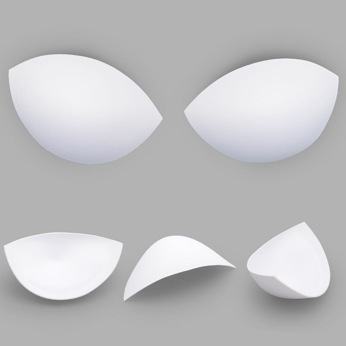 BC-53.18 (53.88) Чашки для бюстгальтера без уступа с наполнен. и эфф. push-up, р.85, белый, Antynea