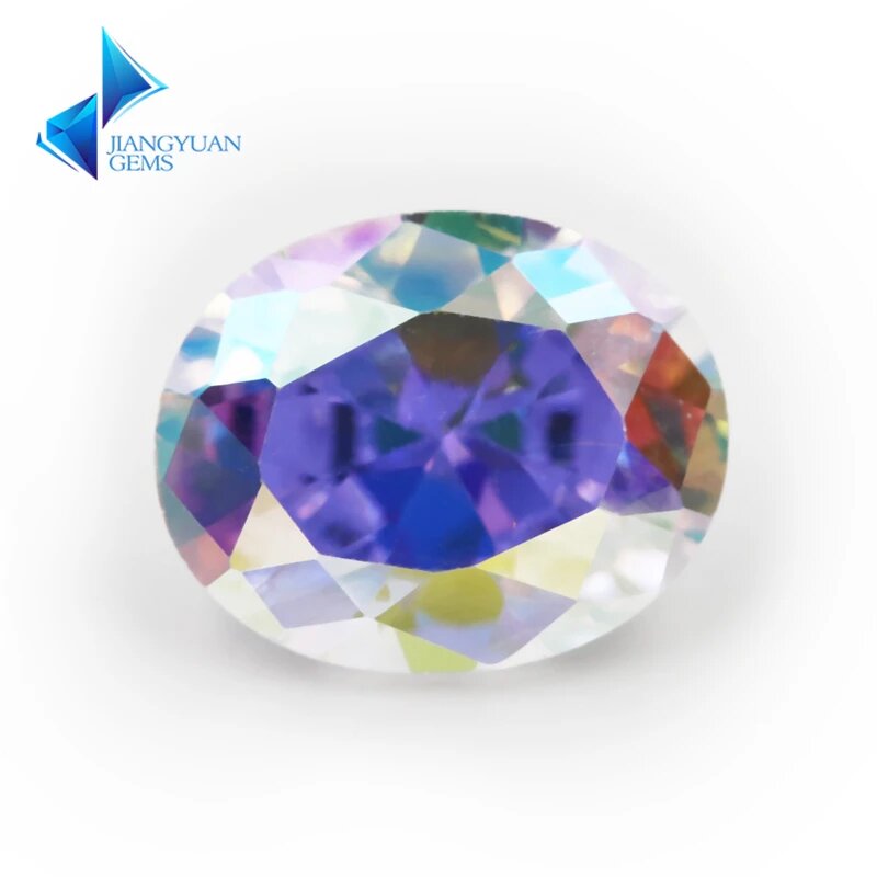 Размер 3x5 мм ~ 10x12 мм 5A овальная огранка AB цвет камни с кубическим цирконием свободный синтетический драгоценный камень CZ для изготовления ювелирных изделий
