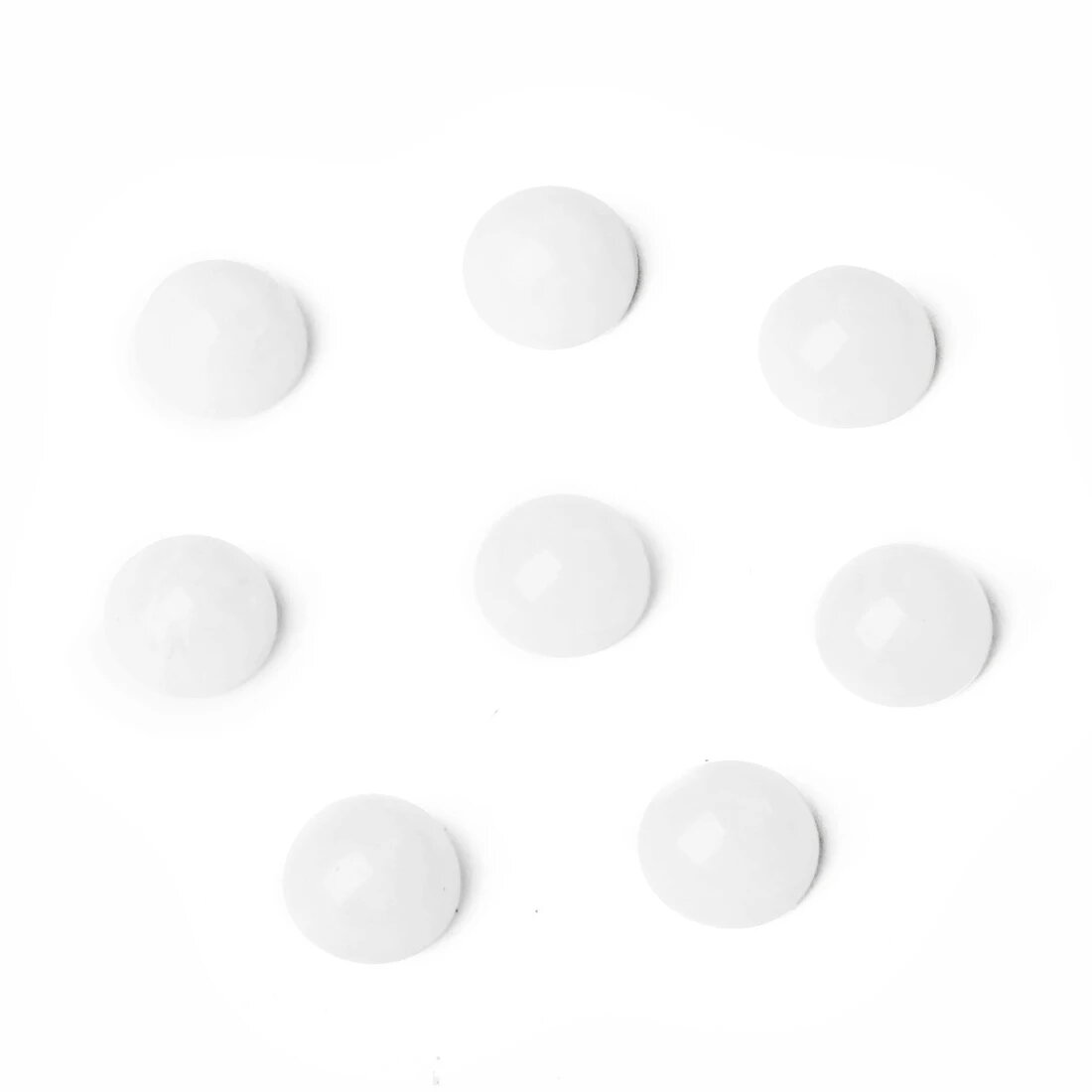 Кабошоны из белого нефрита лаcoogh 10 шт, 4/6/8/10 мм Белый, 4mm, White