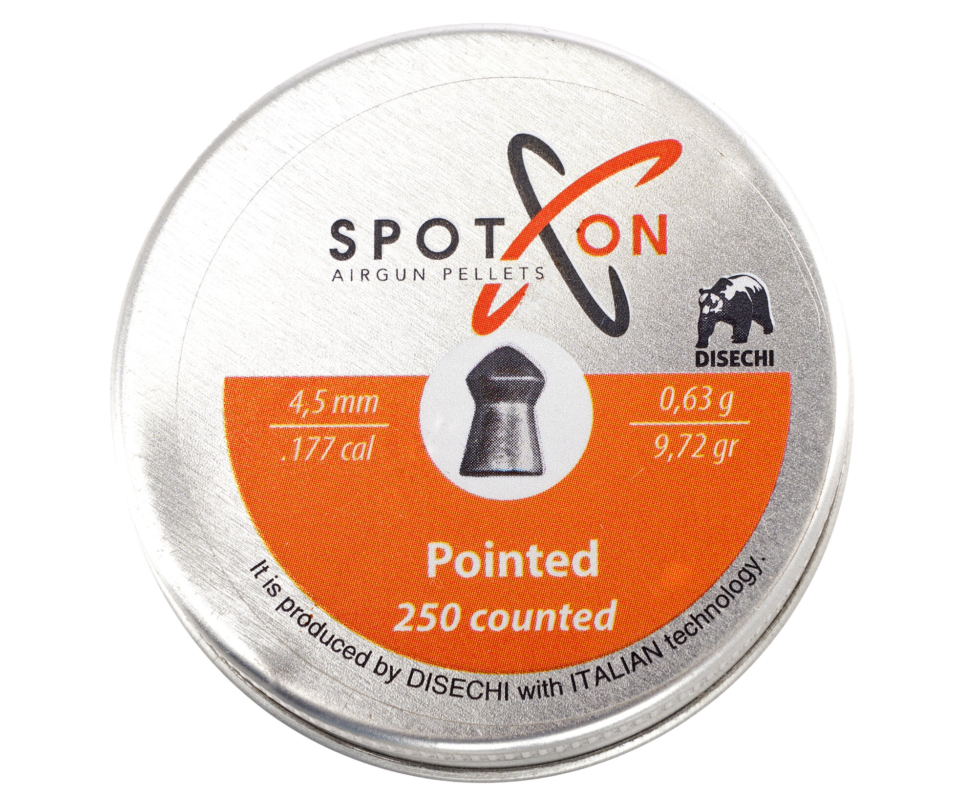 Пули пневматические Spoton Disechi Pointed 4.5 мм (0.63 г, 250 шт)