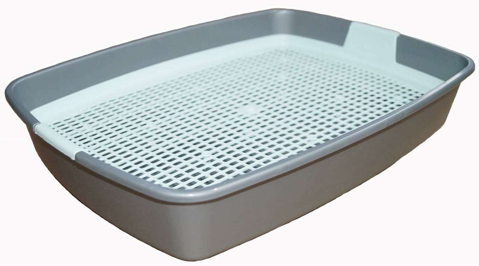 Туалет Мяус для кошек с сеткой высокие ножки