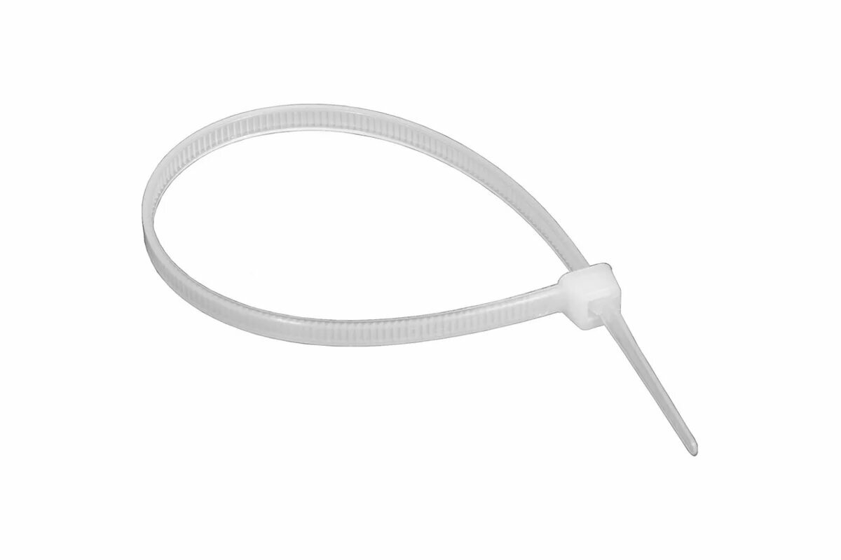 ALTECH хомут нейлоновый белый 2,5х100 мм, набор 100 шт кабельный крепеж для электрики