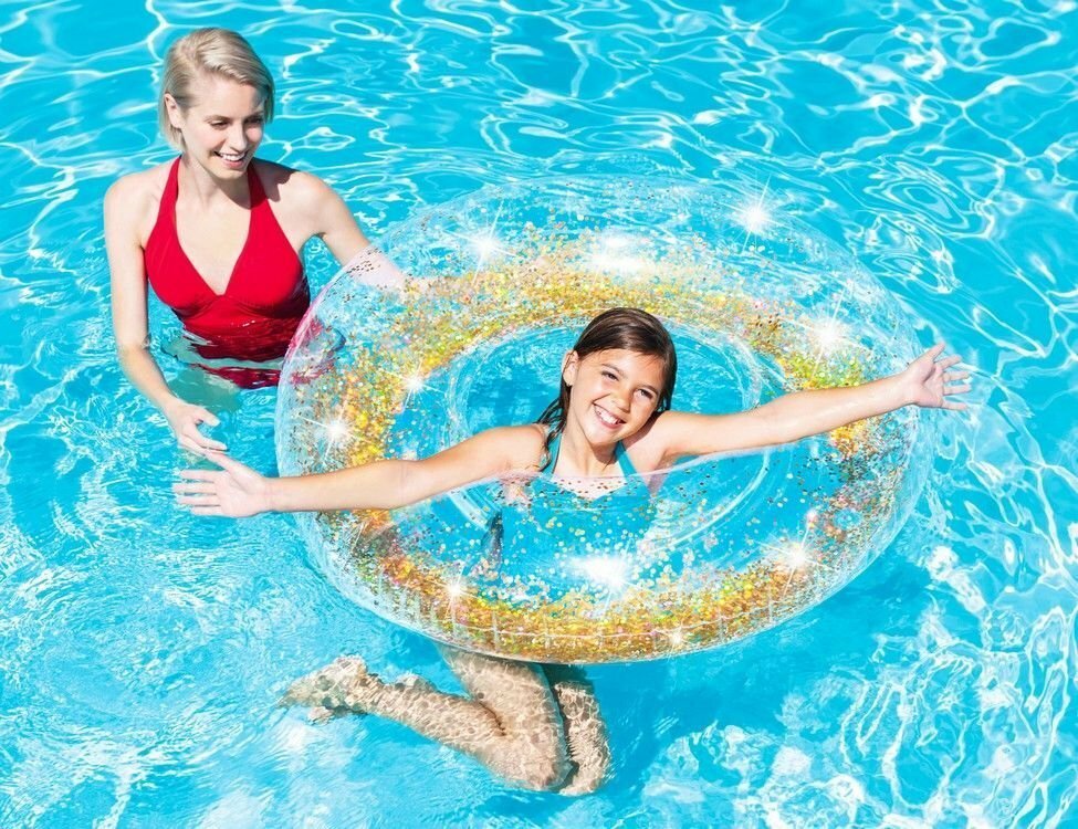 Надувной круг Блеск золотой INTEX, 107х27 см, от 9 лет, 56274-золотой