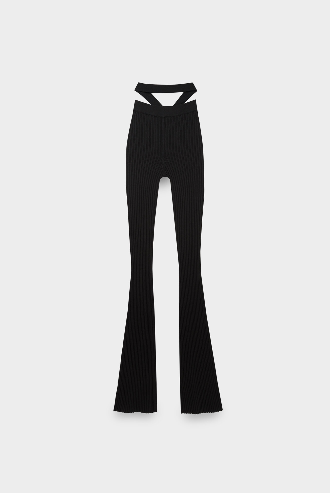 Брюки ribbed knit flare pants