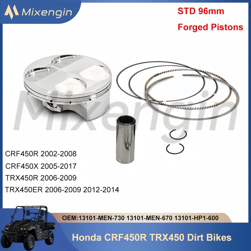 STD 96 мм кованый поршневой комплект двигателя мотоцикла для Honda CRF450R 02-08 CRF450X 05-17 TRX450R TRX450ER 06-09 12-14