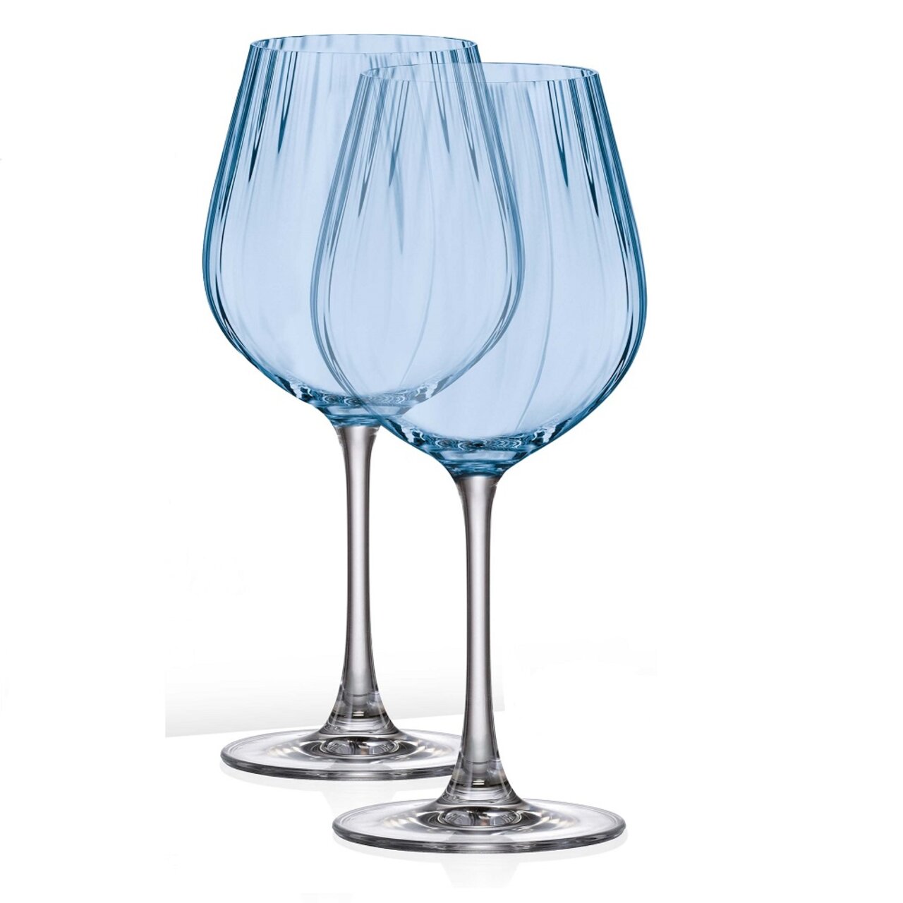 COLUMBA Набор бокалов для вина со синей чашей, 2 пр, 500 мл, стекло для сервировки
