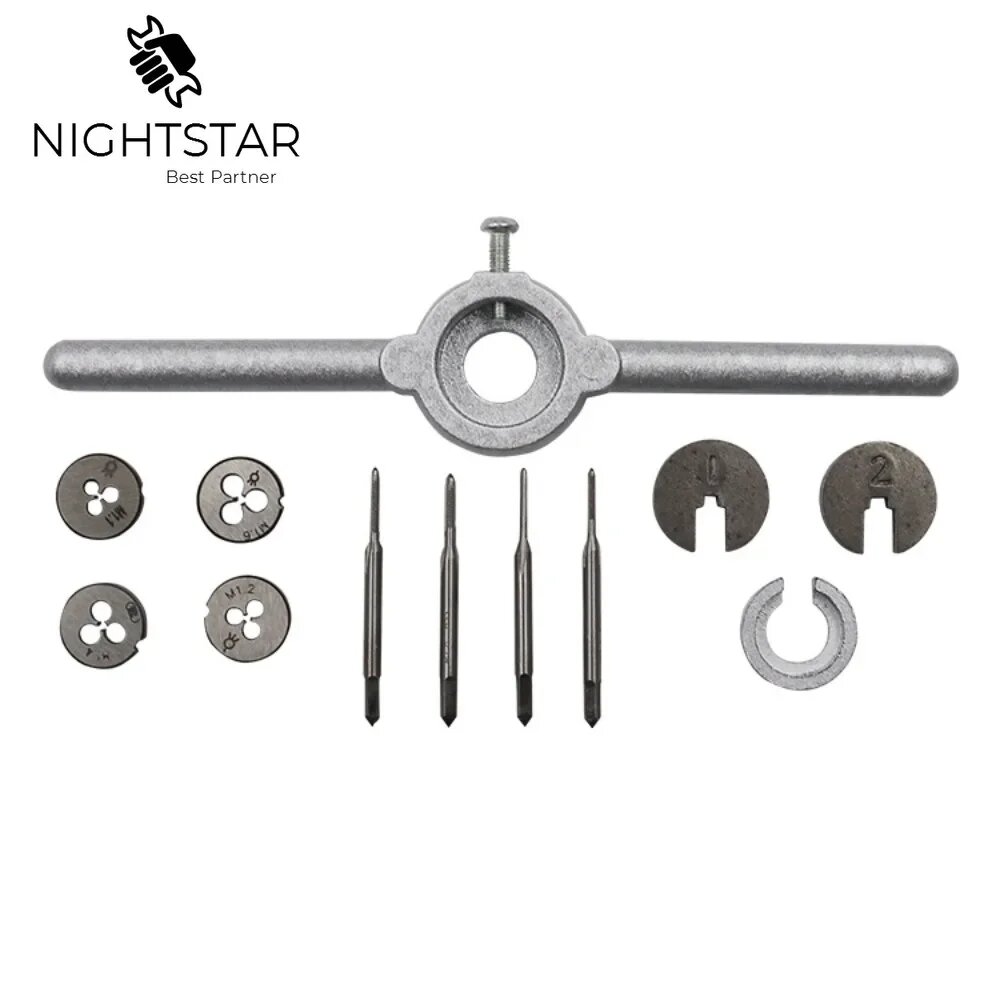 10 шт, метрическая микроручная резьба, штамп Twister в сборе, высокоскоростная сталь 6542, мини-набор ключей M1.1 M1.2 M1.4 M1.6