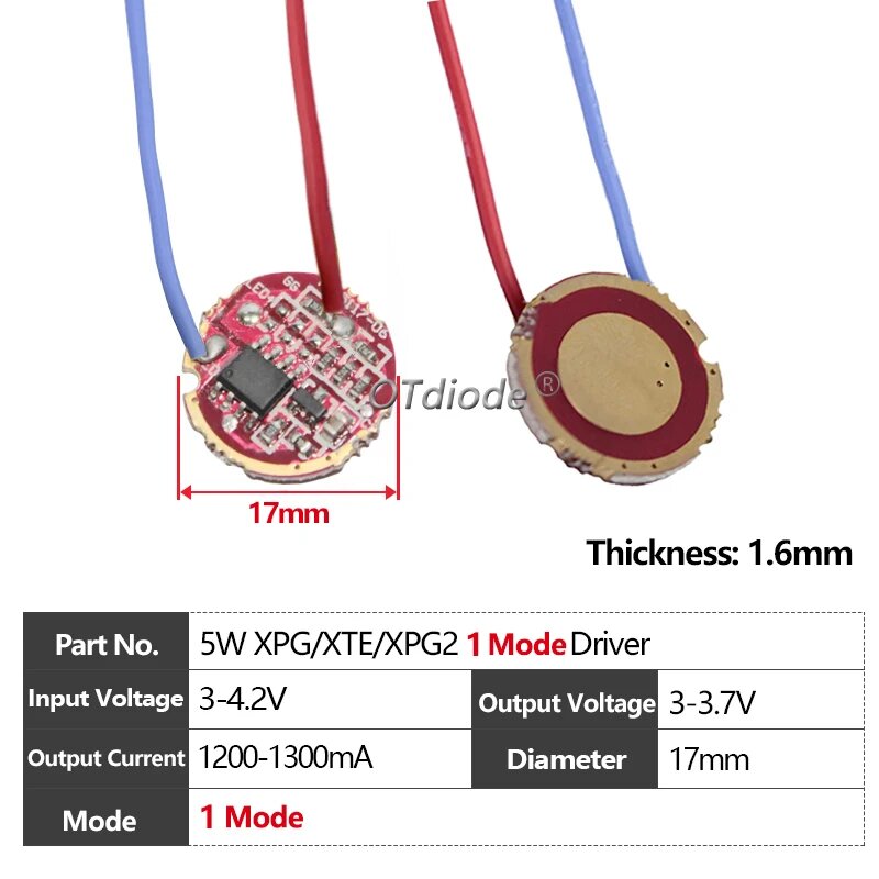 Трансформатор освещения OTdiode 3Вт 5Вт 10Вт 5W 17mm 1Mode