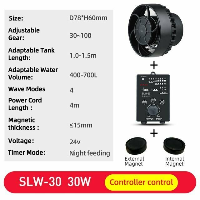 Серия Jebao SLW Wifi APP Control Аквариумный морской резервуар SLW-10 SLW-20 WaveMaker Погружной водяной насос с контроллером