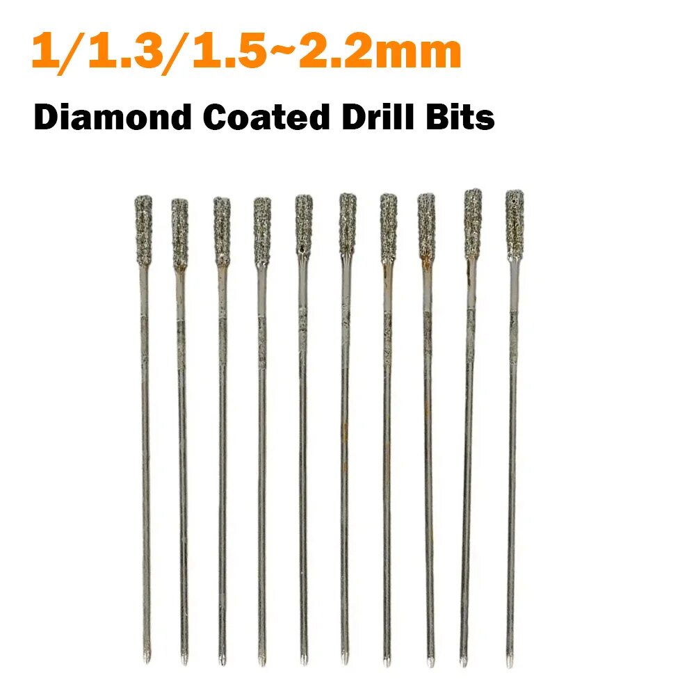 Алмазные сверла 1/1.3/1.5~2.2 мм 2.0mm, 5Pcs