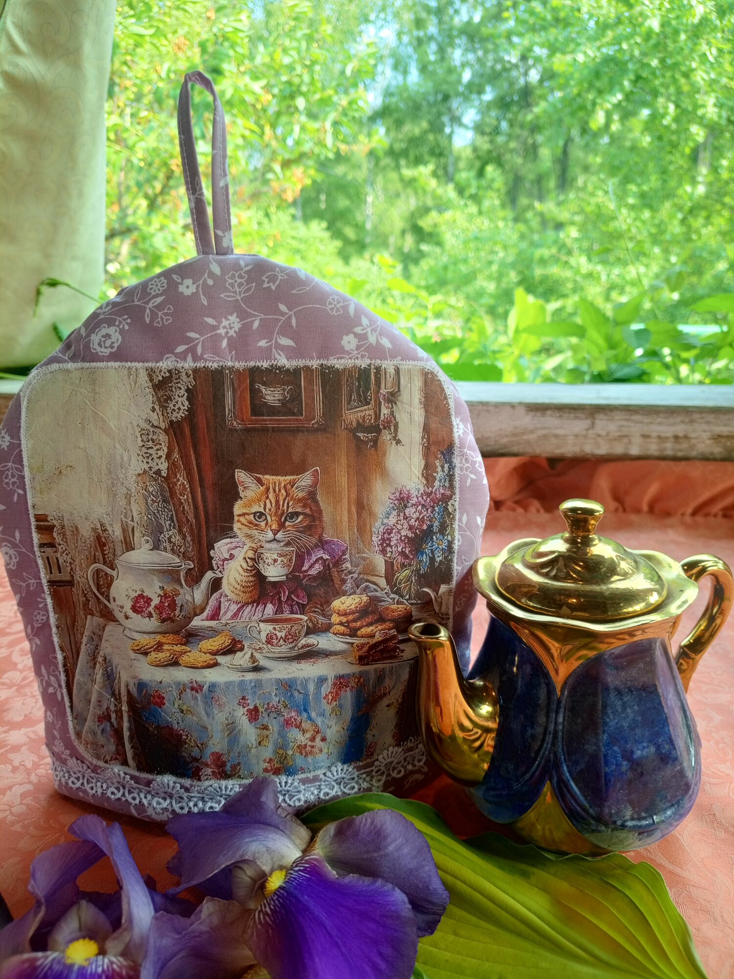 Грелка на чайник "Барыня" хлопок 27х28 см.