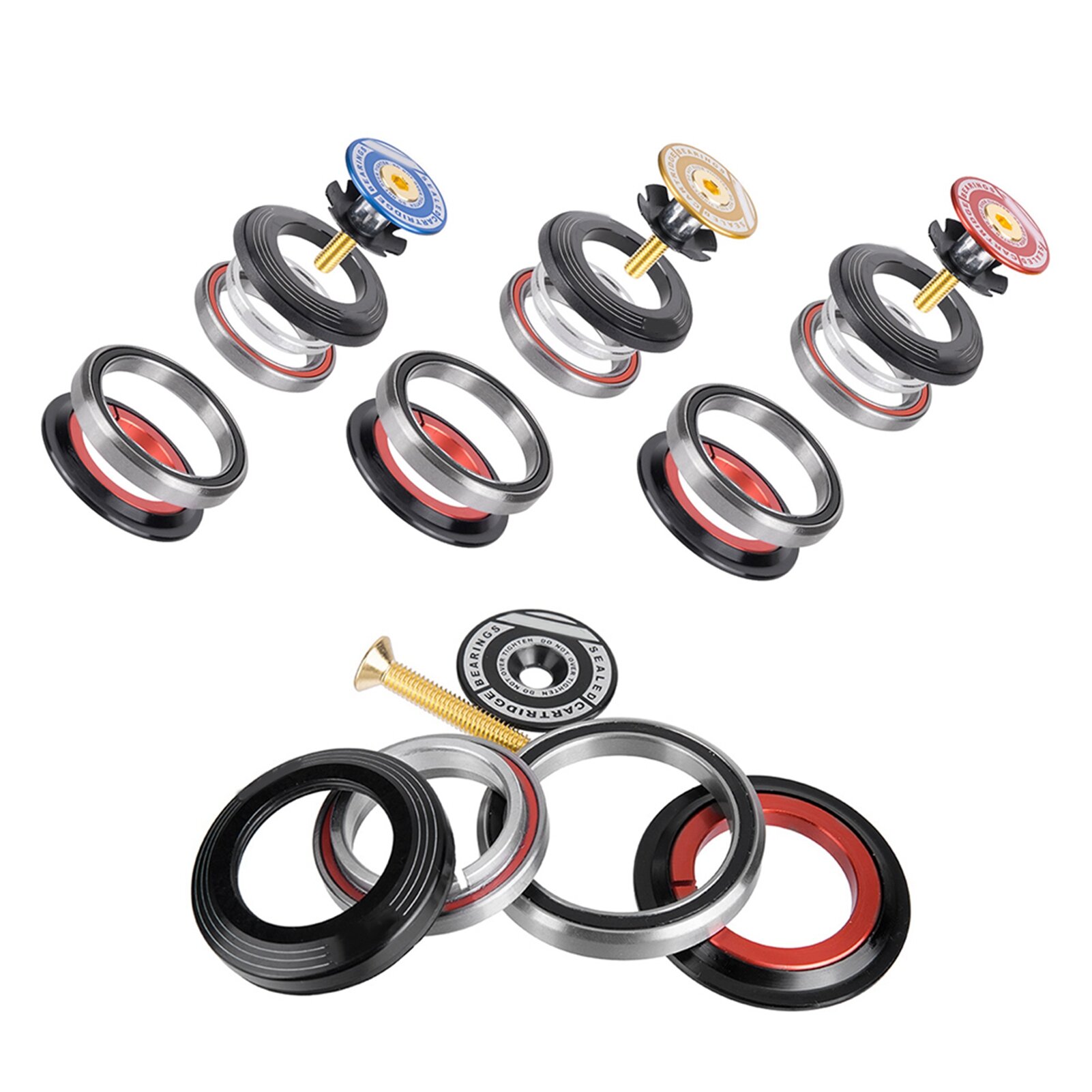 Bike Headset, 42 52mm Front Fork Headset Bicycle High Strength Anti-Rust Cycling for Road Riding