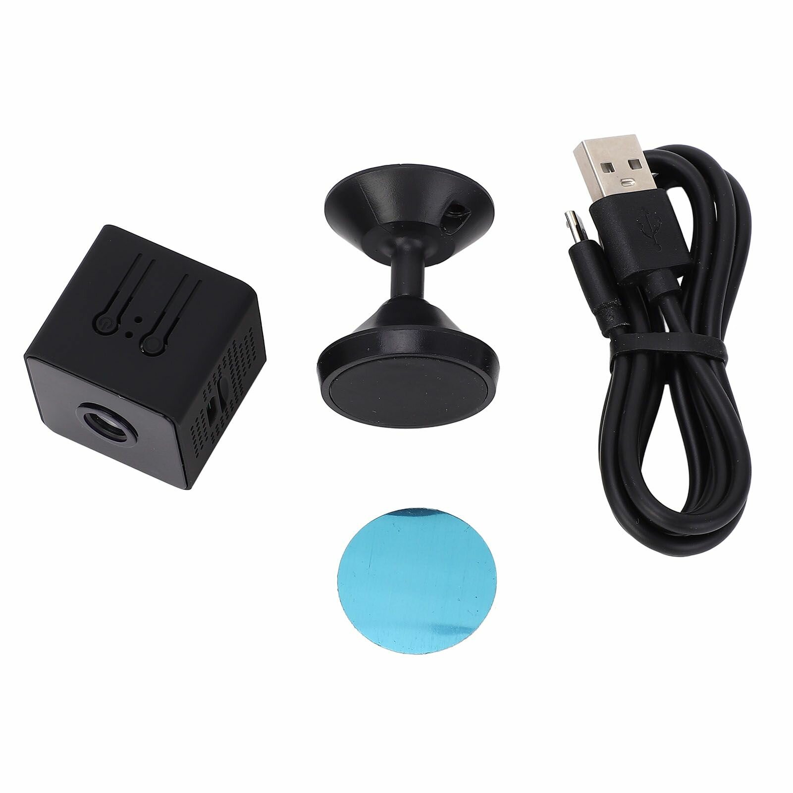 Мини Камера Безопасности 1080P HD с Датчиком Движения, Портативный WiFi Видеонаблюдение, 60 Минут Работы от Аккумулятора, Поддержка 128GB, Угол Обзора, Подходит для Дома и Конференций